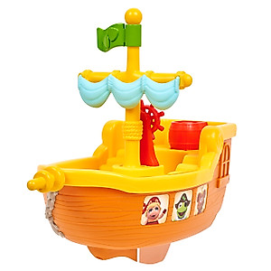 Just Play Disney Junior Muppet Babies Tub Time Cruiser with Kermit the Frog Figure, Bath Toy Boat, Officially Licensed Kids Toys for Ages 3 Up