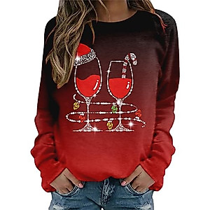 SNKSDGM christmas sweatshirts for women womens sweater xmas christmas graphic print christmas graphic print oversized fuzzy batwing short sleeve fashion 2023 y2k clothing western dress for women ugly