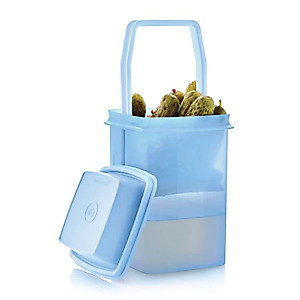 Tupperware Large Square Pick A Deli Pickle Keeper Container 8 Cup / 2L in Sheer Ice Cube