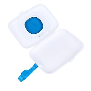 Box Portable Refillable Baby Wipes Dispenser Holder Wipes Carrying Case for Travel Home Office (Blue)