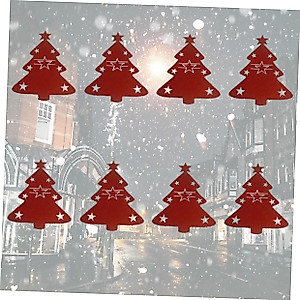 BESTOYARD 16 Pcs Cutlery Set Cutlery Bags for Christmas Tableware Holder Bag Christmas Fork Spoon Pocket Xmas Table Decoration Christmas Cutlery Bags Mini Non-woven Fabric Child Silverware