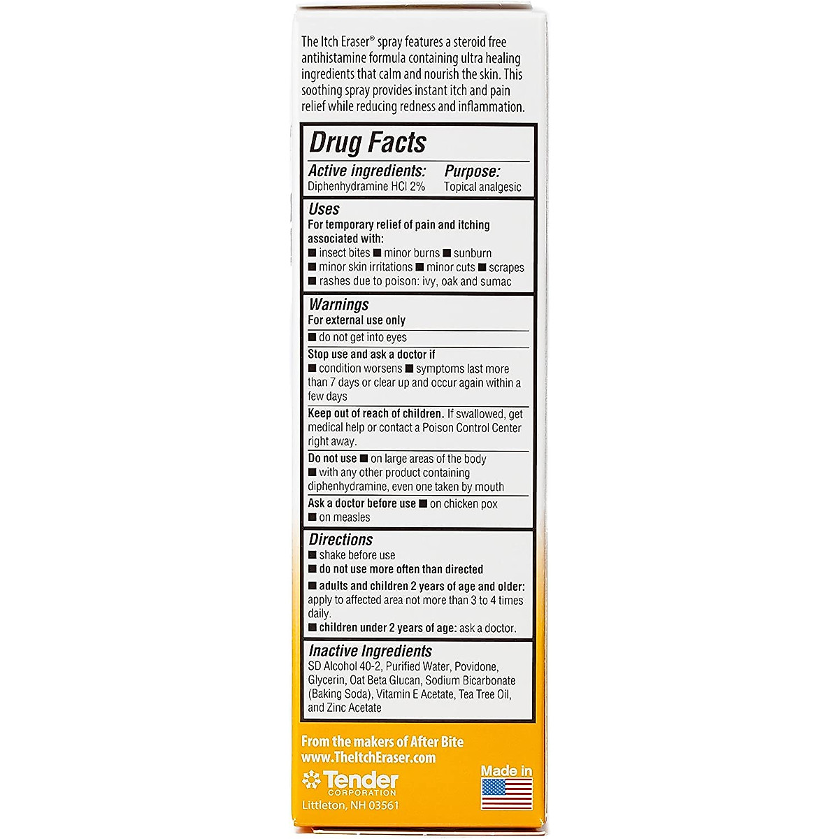 Tenders The Itch Eraser Spray Max Strength 0.95oz (4 Pack)