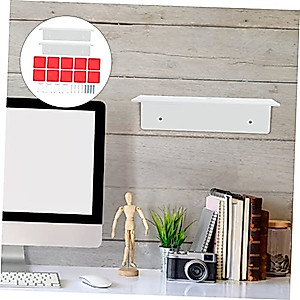 LIFKICH 2pcs Speaker Stand Wall Floating Shelves Wall Bracket Wall Mount Stand Wall Mounts Speaker Mount Speaker Wall Shelf Wall Mount Shelves Small Wall Shelf Modern Shelf Acrylic White