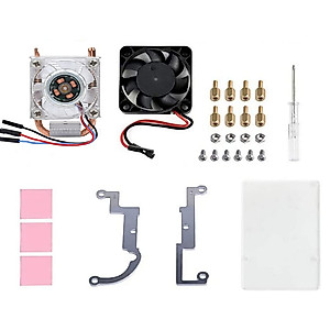 Low-Profile ICE Tower Cooling Fan for Raspberry Pi 4 3 Model B B+ Super Heat Dissipation 5mm Copper Tube Powerful RGB Colorful LED More Efficient @XYGStudy