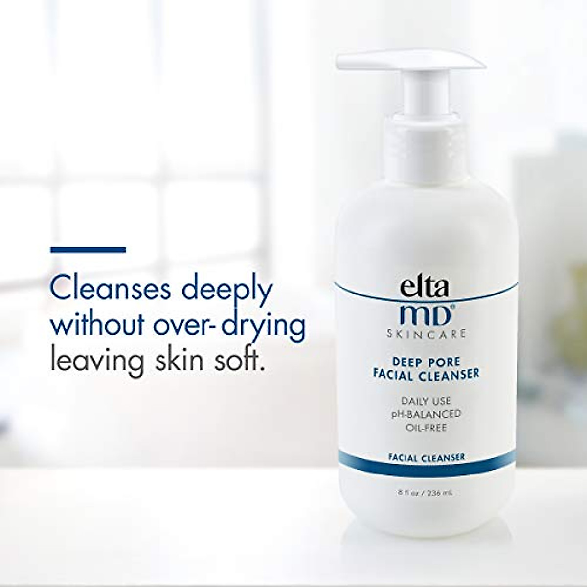 EltaMD Deep Pore Facial Cleanser, Sensitivity-Free, Soap-Free and Oil-Free Face Wash For Oily Skin and Daily Care, 8 Fl Oz (Pack of 1)