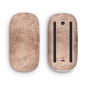 Design Skinz Rose Gold Scratched Vinyl Decal Compatible with The Apple Magic Mouse 2 (Wireless, Rechargable) with Multi-Touch Surface