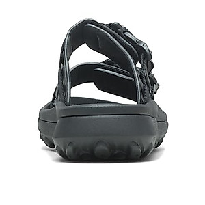 Merrell Women's Hut Ultra Wrap Sport Sandal, Black/Black, 6