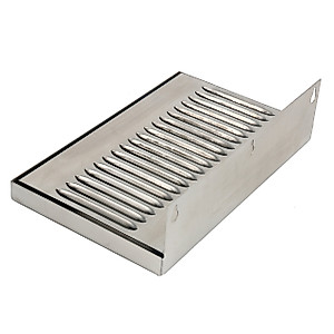 YaeBrew 10 Inch Draft Beer Wall Mount Drip Tray - Stainless Steel - No Drain