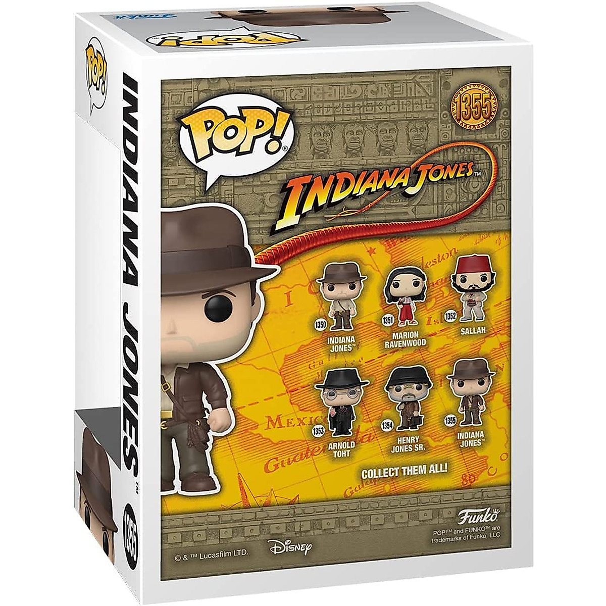 POP Indiana Jones: Raiders of The Lost Ark - Indiana Jones with Jacket Funko Vinyl Figure (Bundled with Compatible Box Protector Case), Multicolor, 3.75 inches