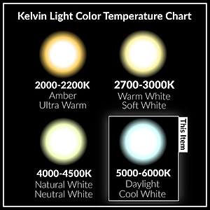 Simba Lighting LED GU10 5W Non-Dimmable Spot Light Bulb (6 Pack) Halogen 50W Replacement MR16 Shape for Accent, Recessed, Track Lighting, 38° Beam, 120V, Twist-N-Lock Bipin Base, 5000K Daylight