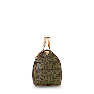Louis Vuitton, Pre-Loved Stephen Sprouse x Louis Vuitton Green Monogram Graffiti Keepall 50, Green