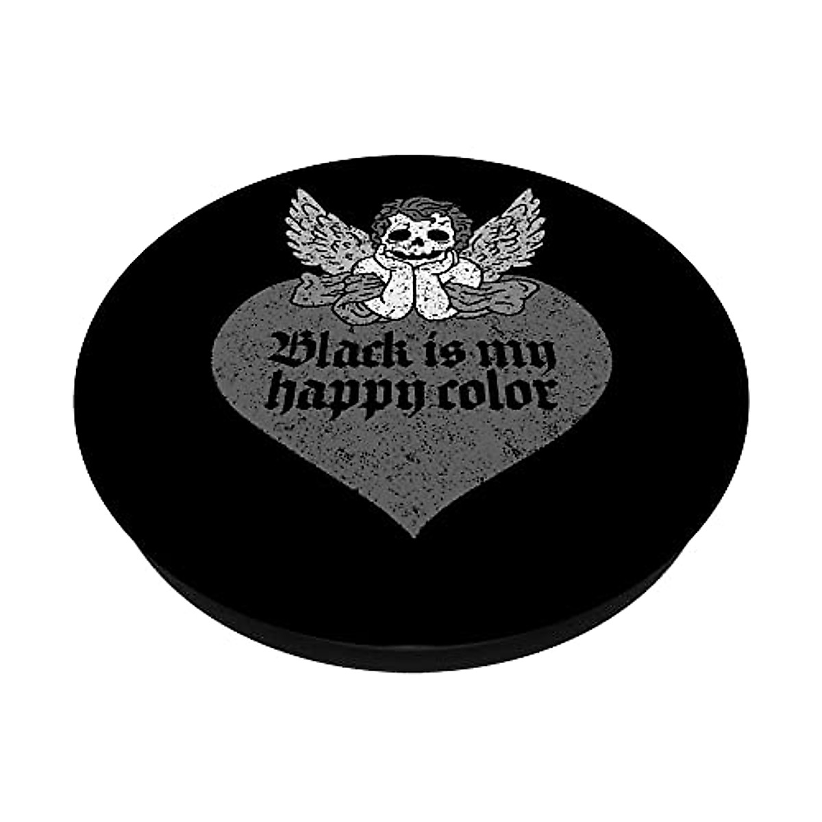 Goth Black Is My Happy Color Occult Punk Witch Satan Gothic PopSockets Swappable PopGrip