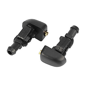 X AUTOHAUX 7pcs Front Windshield Washer Nozzles Kit for Ford F150 2005-2013 2 Meters Windshield Washer Hose with Connectors Replaces 3W7Z17603AA