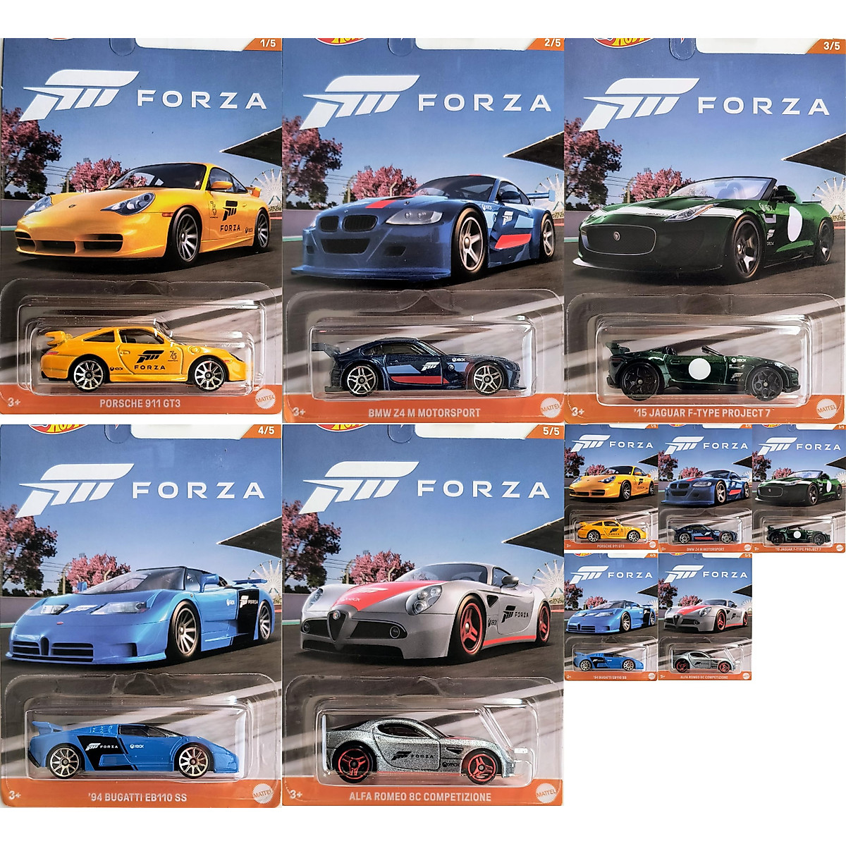 Hot Wheels Forza 1:64 Scale Multi Car Bundle Set
