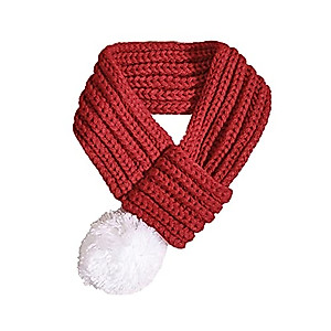 Customize Dog Collar Dog Solid Knitted Scarf Christmas Pet Headdress Cat Clothes Accessories Pet Knitted Scarves Scarf Warm Soft Knitting Dog Collar with Metal Buckle