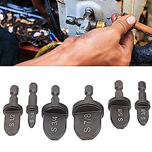 BstXqty 6 Pieces of Pipe Expander Kit Bearing Steel Hexagonal Handle Air Conditioner Copper Pipe Forging Tool Set Pipe Expander Kit for Air Conditioner Maintenance