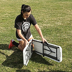 LIFETIME 80309 Portable Folding Bench, 6-Foot, White Granite