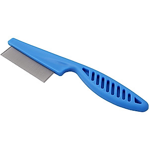 Flea Comb To Fleas For Long Hair, Dogs And Cats Ruberised Easy Grip Handle Pet Supplies, Blue Practical and Deft