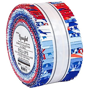 Vanessa Lillrose Wishwell Spangled Roll Up 40 2.5-inch Strips Jelly Roll Robert Kaufman RU-1094-40