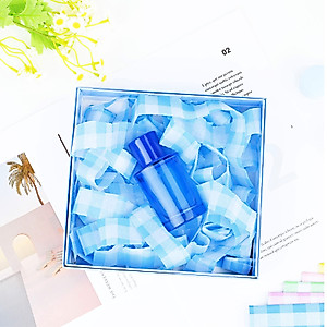 Bolsome 50 Sheets Spring Pastel Tissue Paper Buffalo Plaid Wrapping Paper Pink Yellow Blue Green Purple Gift Tissue Paper for Home DIY Gift Bags Spring Easter Birthday Decoration, 20 x 30inch