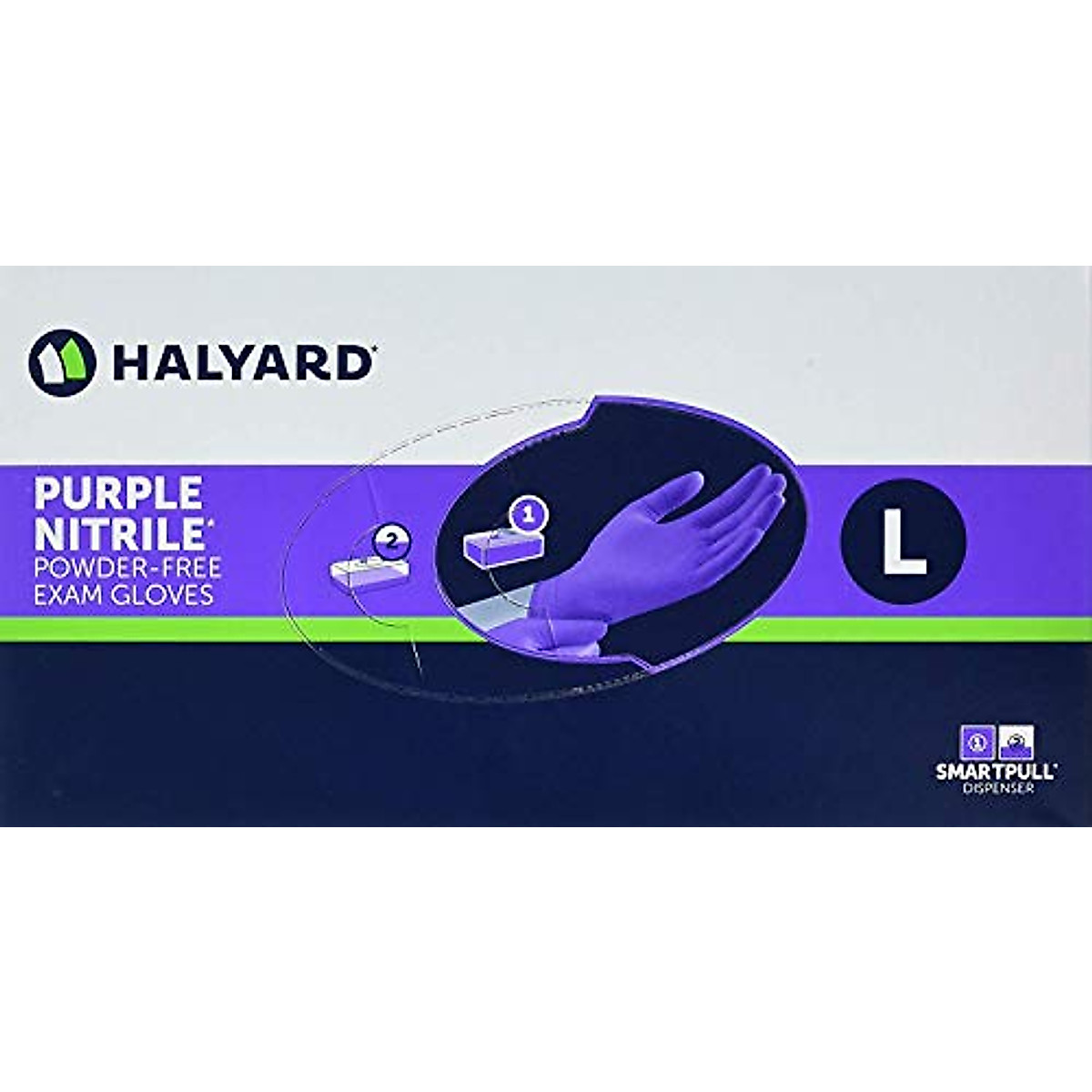 Halyard Health PURPLE NITRILE EXAM GLOVES Gloves, Large, 100/bx, 10 bx/cs (60 cs/plt)