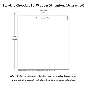 Blue It's a Boy Baby Shower Wrappers for Chocolate Bars, Gender Reveal Party Favors, DIY Party Decorations (24 Pack)