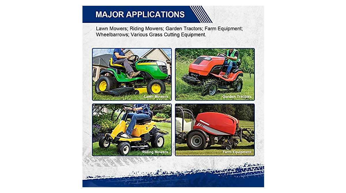 MaxAuto 16x6.50-8 Lawn Mower Tires - 2 Pcs Turf Traction