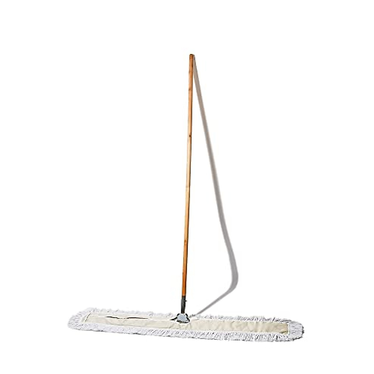 Tidy Tools Commercial Dust Mop & Floor Sweeper, 48 in. Dust Mop for Hardwood Floors, Cotton Reusable Dust Mop Head, Wooden Broom Handle, Industrial Dry Mop for Floor Cleaning & Janitorial Supplies