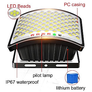 ZXXHNNAIH Solar Street Light IP67 Waterproof Solar Parking Lot Lights, with 16.4ft Cables Street Solar Light,Dusk to Dawn Easy-to-Install for Basketball Court