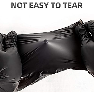 Soft Disposable Black Vinyl Gloves - 100 Pack 3 Mil Powder Free Black Disposable Gloves - Cooking Gloves Disposable Food Safe – Gloves for Cooking, Latex Free (Medium - Pack of 100)