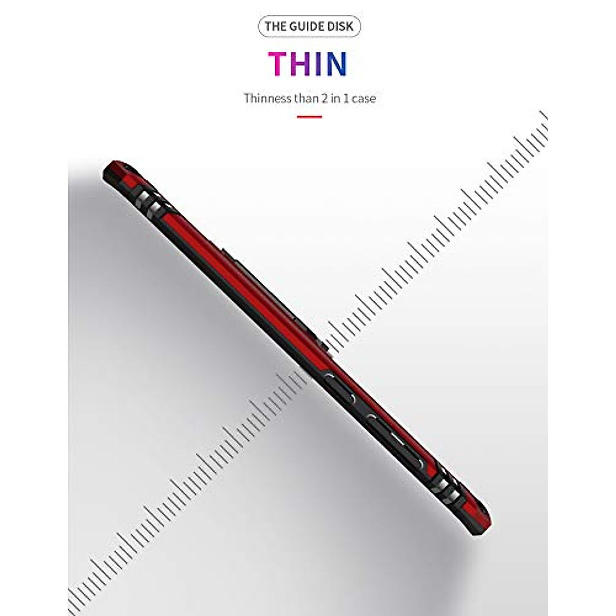 Samsung Galaxy S8 Plus Case with HD Screen Protectors, Androgate Military-Grade Metal Ring Holder Kickstand 15ft Drop Tested Shockproof Cover Case for Samsung Galaxy S8+ (2017) Red