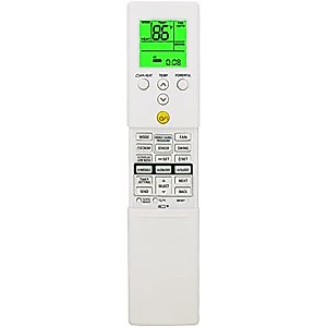 Replacement for Fujitsu Air Conditioner Remote Control AR-REM1U ARREM1U ASU9RLS3Y ASU12RLS3Y ASU15RLS3Y ASU30RLE, ASUG09LZAS ASUG12LZAS ASUG15LZAS Display in Both Fahrenheit and Celsius