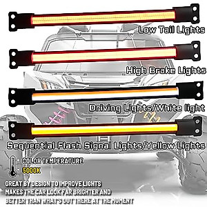 GEEGEETOP Universal ATV UTV SXS Sequential Turn Signal Light Kit,Street Legal Kit with Rocker Brake Tail Light Horn Kit with Relay Fuse Wire for ROV ATV Golf SXS Car Compatible with Polaris