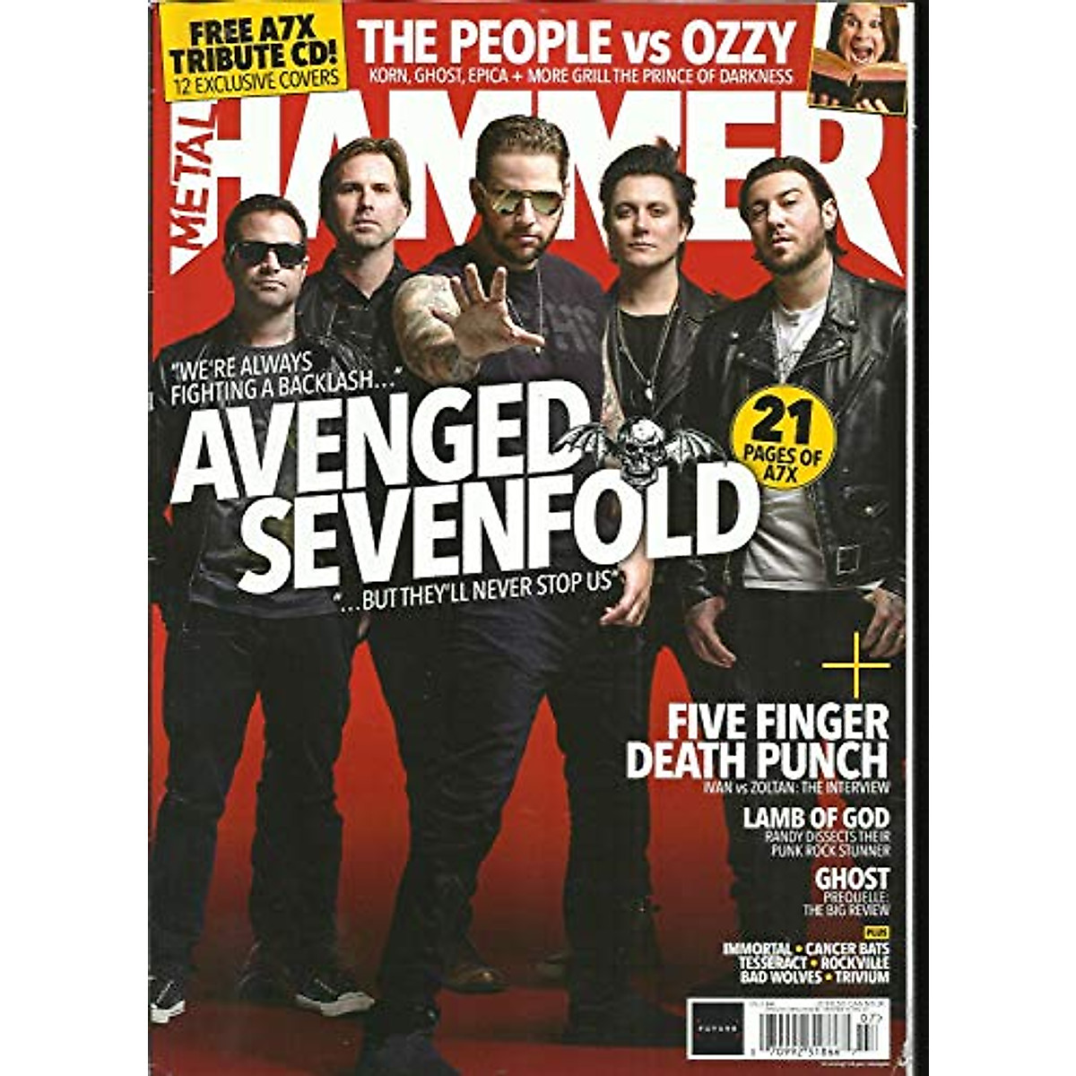 METAL HAMMER MAGAZIN ISSUE, 310 JULY, 2018 SORRY FREE A7X CD NOT INCLUDE