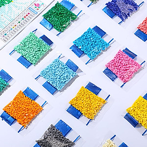 60000 Pieces 60 Color Rhinestones Diamond Painting Beads Flat Bottom Round Resin Diamond Bead Diamond Art Beads Diamond Art Replacement Diamonds for DIY Craft Diamond Painting Accessories