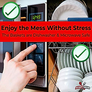 Retro Style Black Fast Food Basket (12Pk) and Red Checkered Deli Liner (120Pk) Combo. Classic 11 In Deli Baskets Are Microwavable and Dishwasher Safe. Disposable Deli Paper Squares for Easy Cleanup