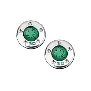 PLUSKER 2PCS Golf Replacement Putter Weights with Green Four-Leaf Clover Pattern (5g/10g/15g/20g/25g/30g/35g/40g) Available for Select Newport Studio Design California GoLo Futura X Series Clubs Head