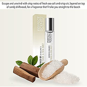Perfect Scents Fragrances | Inspired by Jo Malone's Wood Sage & Sea Salt | Rollerball | Women’s Eau de Toilette | Vegan, Paraben Free, Phthalate Free | Never Tested on Animals | 0.34 Fl Oz