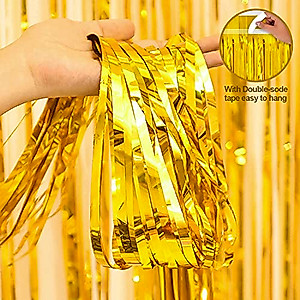 Pink and Gold Birthday Party Decorations for Women with Happy Birthday Banner,Curtains, Butterfly Wall,Circle Dots Garland,Tissue Pompoms,Paper Tassels Garland Birthday for Her