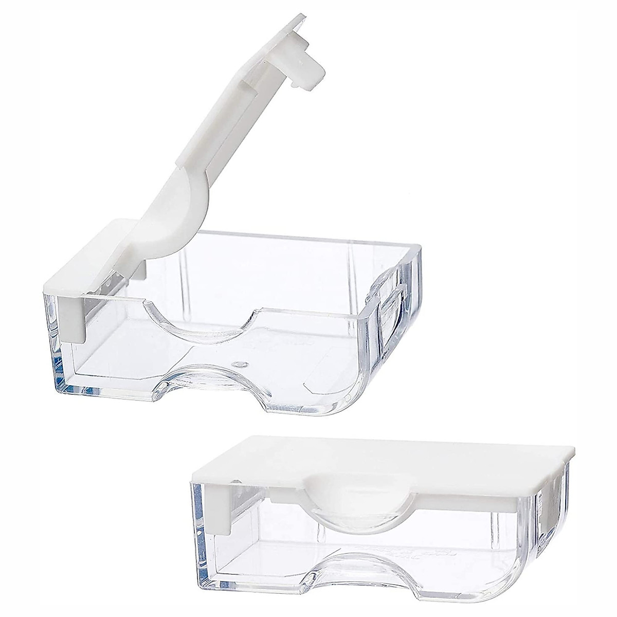 Elizabeth Ward Bead Storage Solutions Plastic Storage Tray and Bead Organizer with 78 Containers of Various Sizes, Tray, and Lid for Beads, Clear