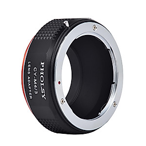 PHOLSY Lens Mount Adapter CY to MFT Compatible with Contax/Yashica CY Mount Lens to Micro Four Thirds (M4/3 Micro 4/3) Mount Camera Body Compatible with Olympus Panasonic Lumix Cameras CY to M4/3