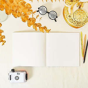 Calculs Almost Mrs Wedding Shower Guest Book Bachelorette Party Picture Book Polaroid 8.5” Square Bridal Blank Pages Guestbook White Cover Gold Gilding