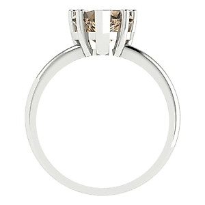 Clara Pucci 2.0 ct Heart Cut Solitaire Stunning Yellow Moissanite Bridal Designer Anniversary Engagement Ring 14k White Gold SZ 10.5