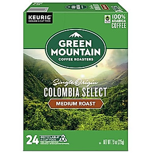 Green Mountain Coffee Roasters Colombia Select Coffee, Keurig Single-Serve K-Cup Pods, Medium Roast Coffee, 96 Count (4 Packs of 24)