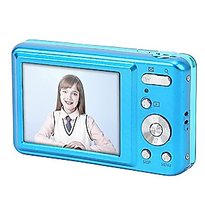Vbestlife 48MP HD Camera, 2.7in TFT 8X Optical Zoom Portable Digital Camera, for Children Beginners, 750mah Portable Children Video Camera, Support 32GB Memory Card, Gift for Students(Blue)