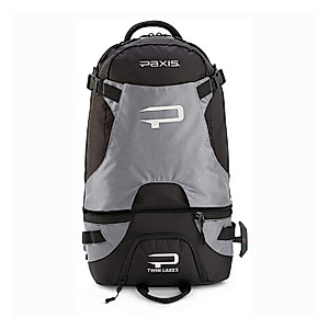 Paxis High-Tech Ergonomic Fishing and Photography Backpack - Black/Grey - Capacity: 30 Liters
