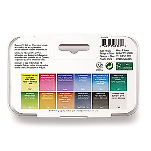 Winsor & Newton Cotman Watercolor Paint Set, 12 Half Pan w/ Water Brush Pen and Mixing Palette