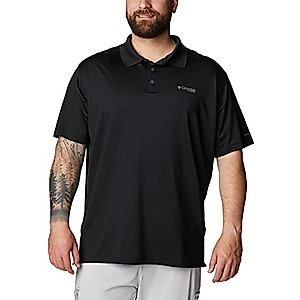 Columbia Men's PFG Skiff Cast Polo Shirt, Breathable, UV Protection Black