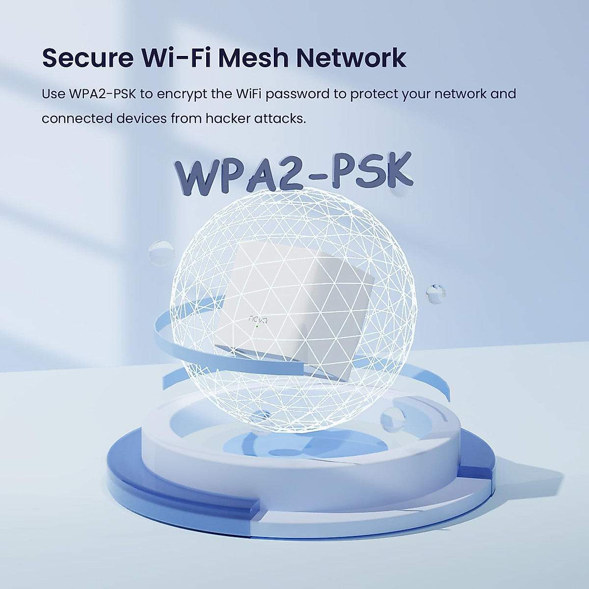 Tenda Nova Mesh WiFi System (MW3)-Up to 2000 sq.ft. Whole Home Coverage, Replaces WiFi Router and Extender, Single Add-on unit simply connects to an existing Nova Mesh WiFi network via the App, 1-pack