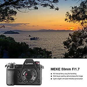 Meike 50mm F1.7 Full Frame Large Aperture Manual Focus Lens for Panasonic Lumix Sigma Leica L-Mount Mirrorless Camera Such as S1, S1R,S1H, S5, FP…